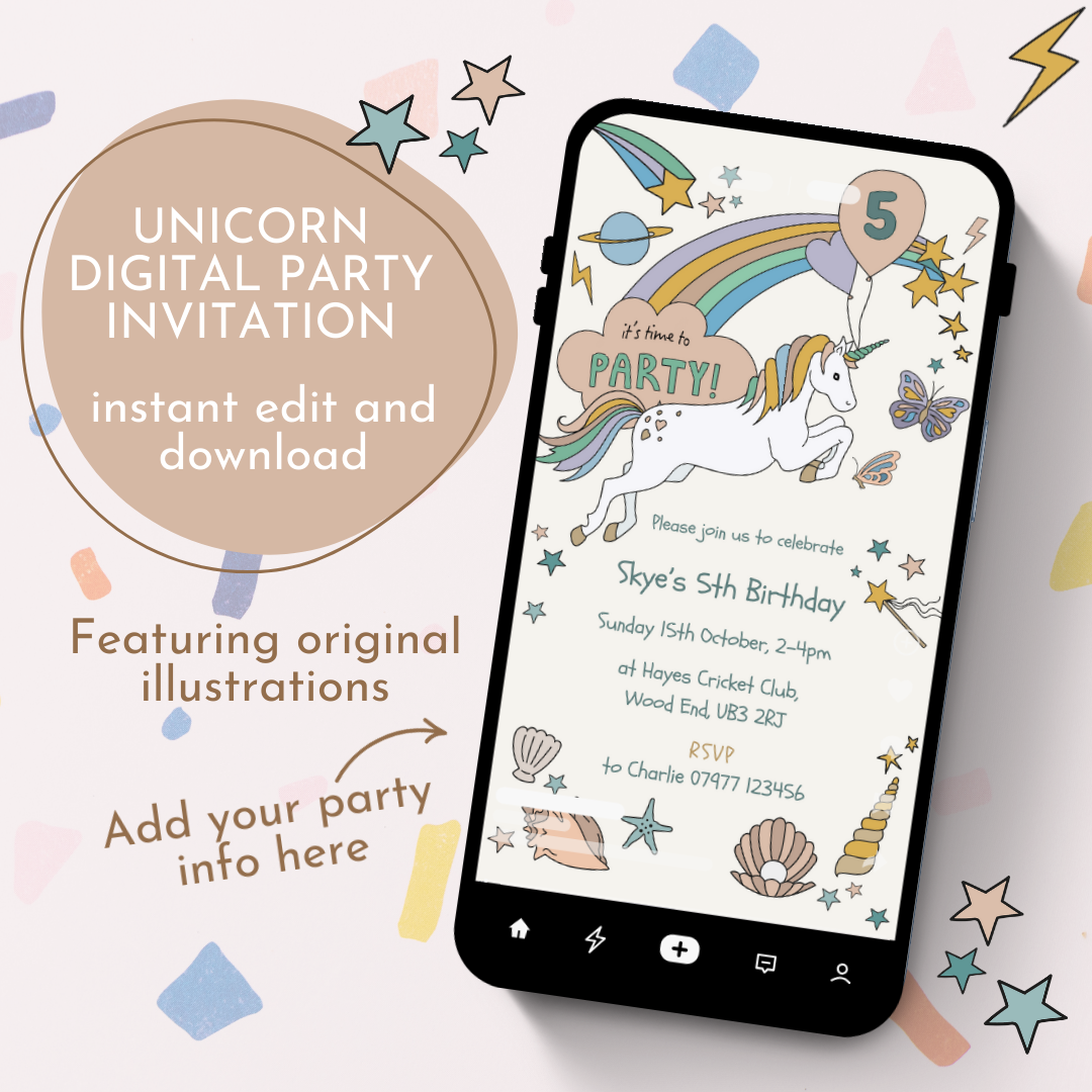 Kids Party invites | Paper & Digital– Fearless Flamingo