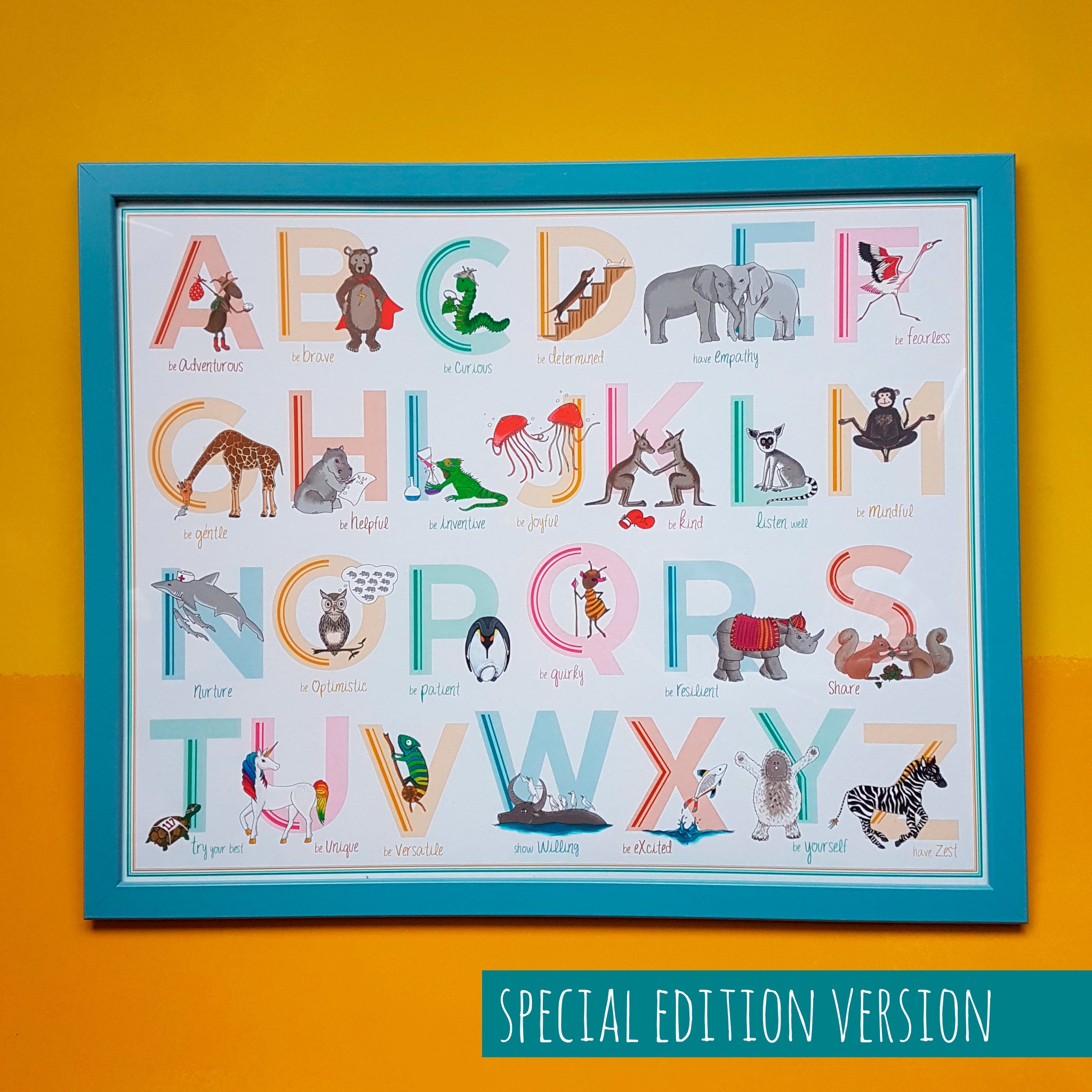 Special Edition - A to Z animal Alphabet of Emotions print– Fearless ...