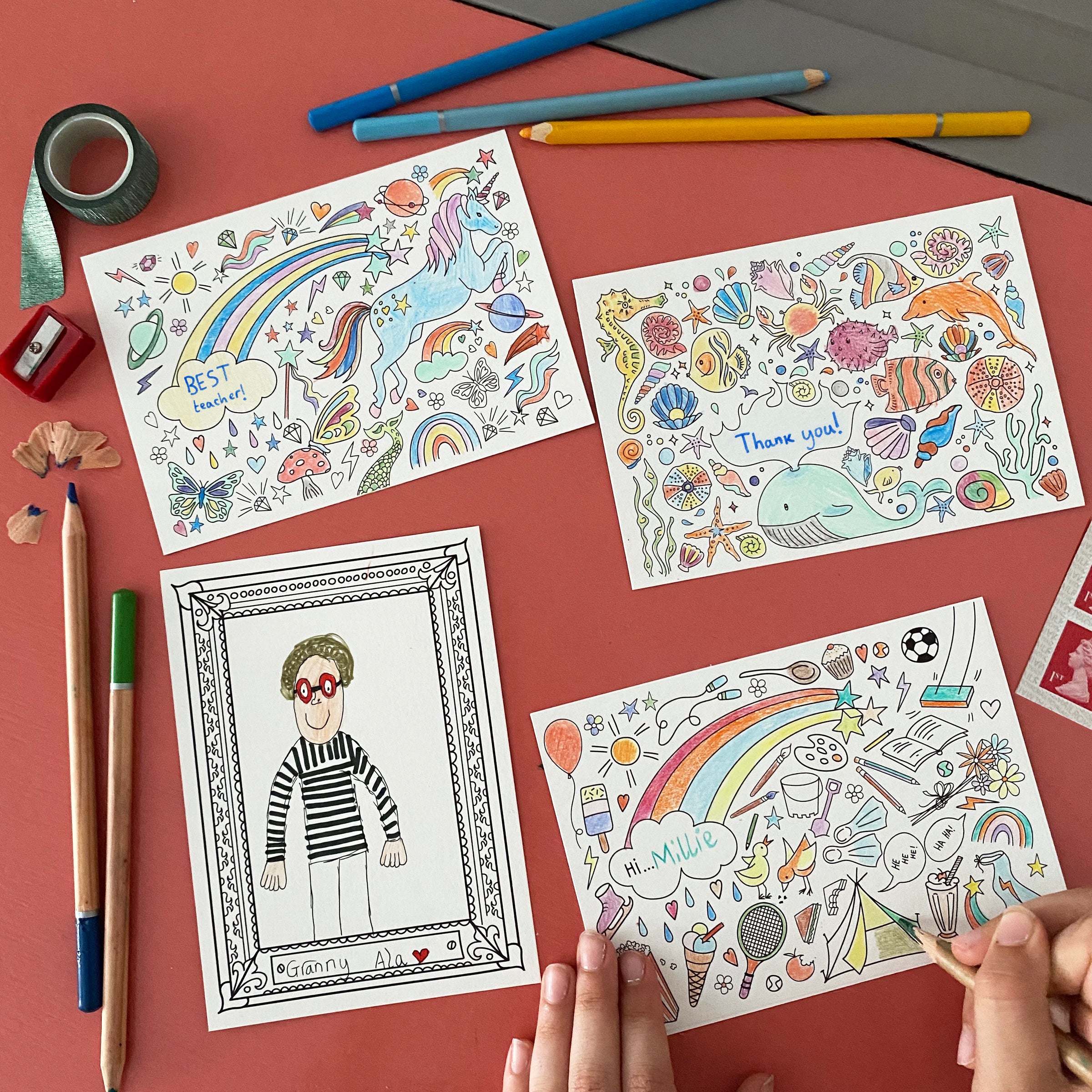 KIDS COLOURING SETS– Fearless Flamingo