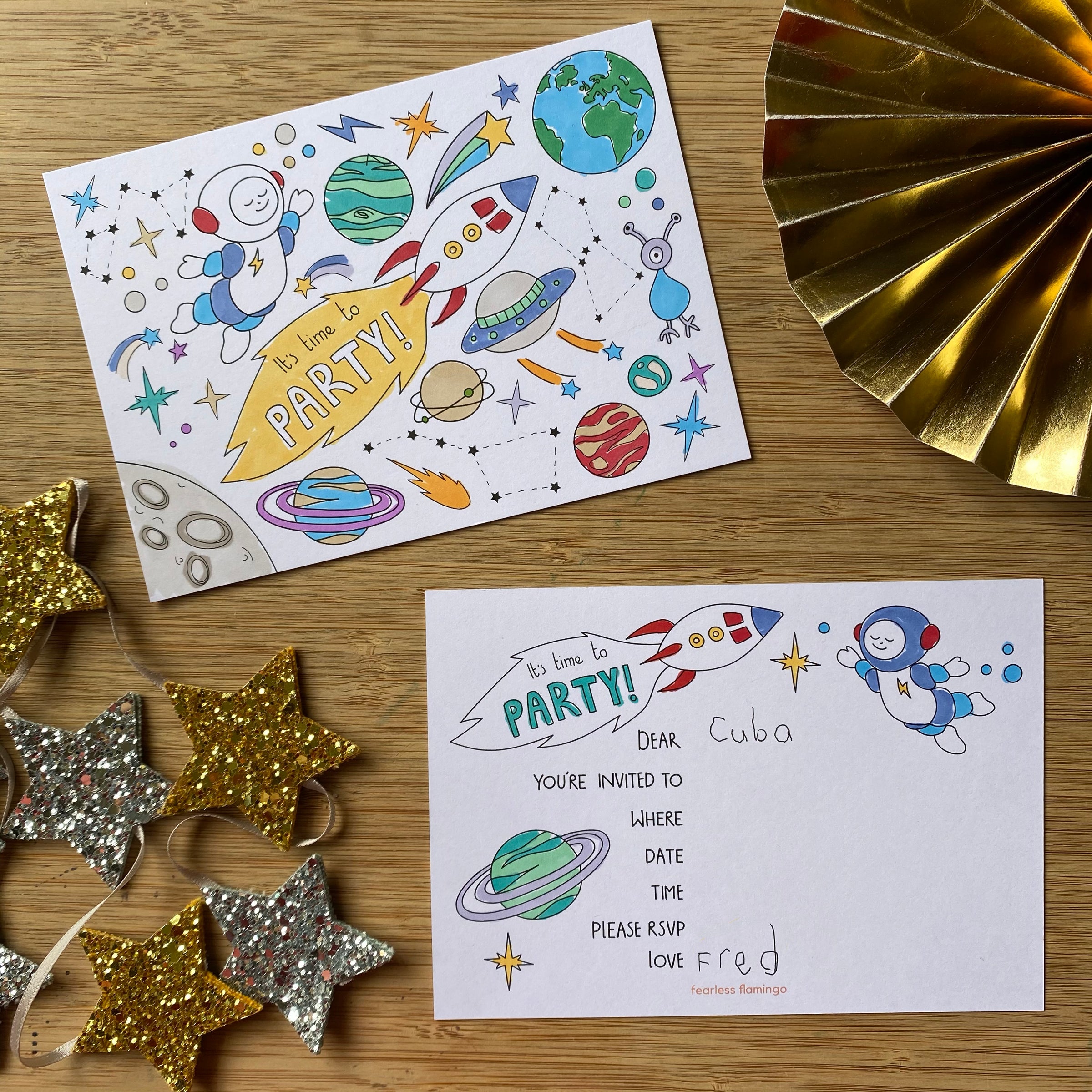 KIDS COLOURING SETS– Fearless Flamingo