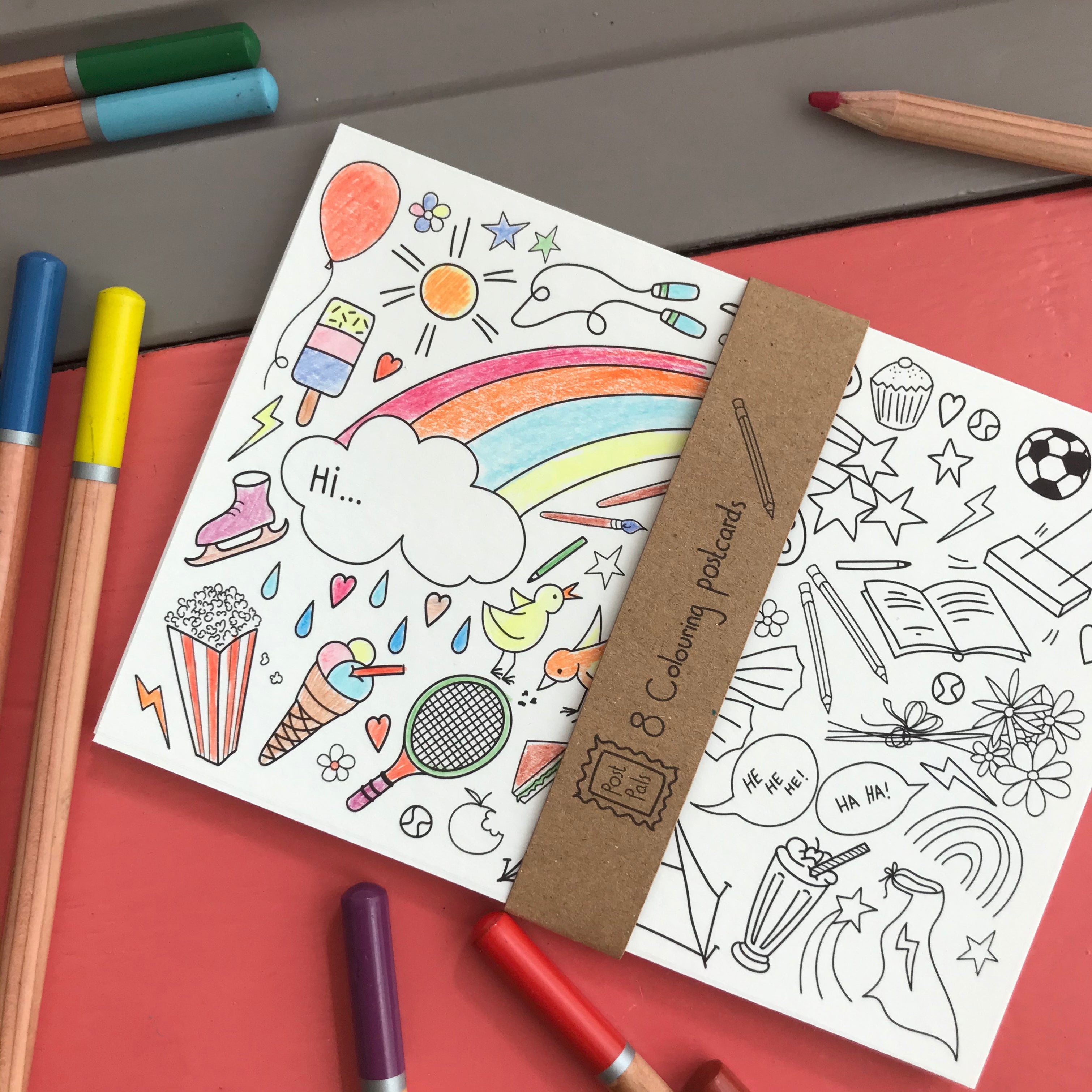Post Pals Postcards - 8 fun postcards with writing prompts– Fearless ...