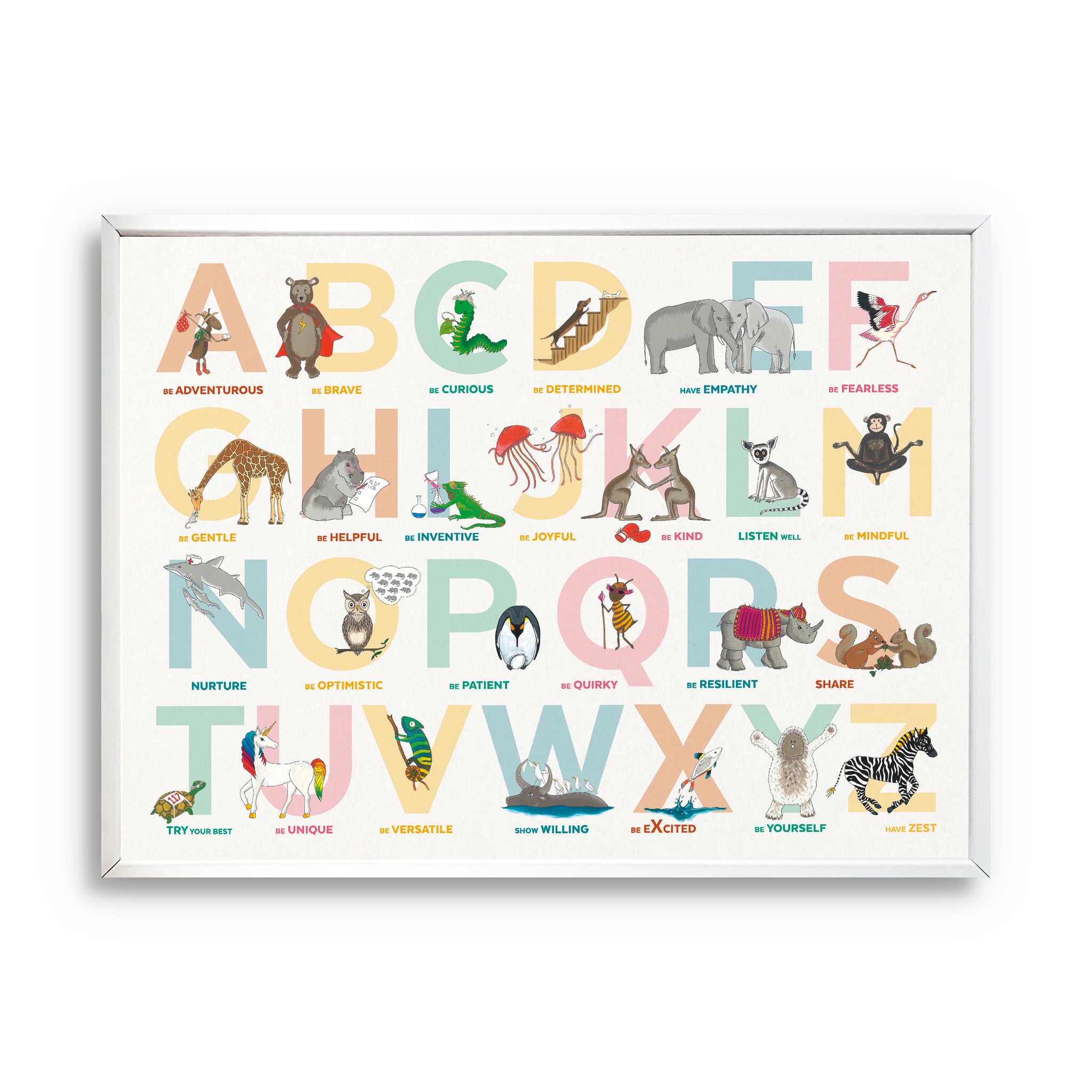 The Original A to Z animal Alphabet of Emotions print - Landscape ...